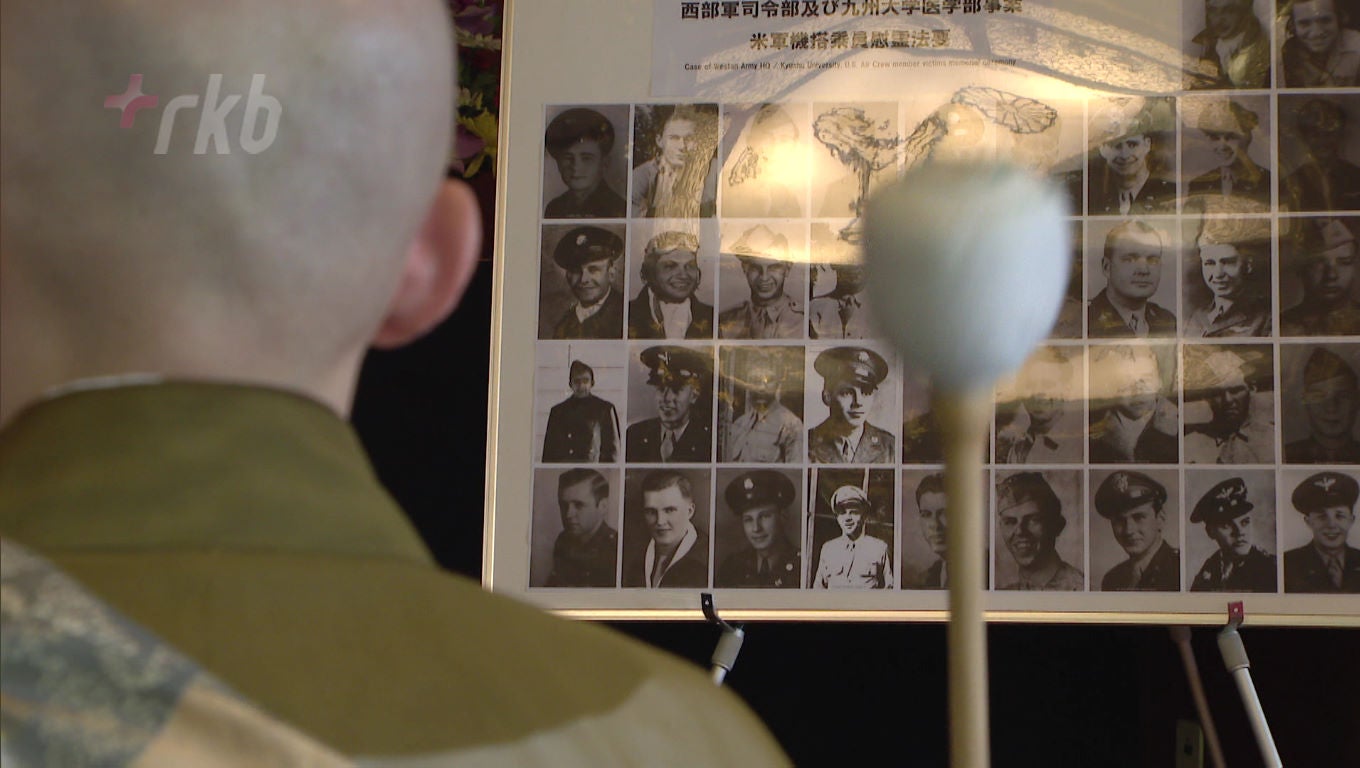 撃墜されたB29爆撃機の米兵は福岡で殺害されていた－慰霊法要に日米の関係者 - RKB毎日放送